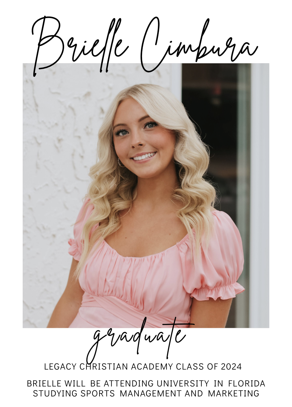 2024 Brielle Grad Invitation 1